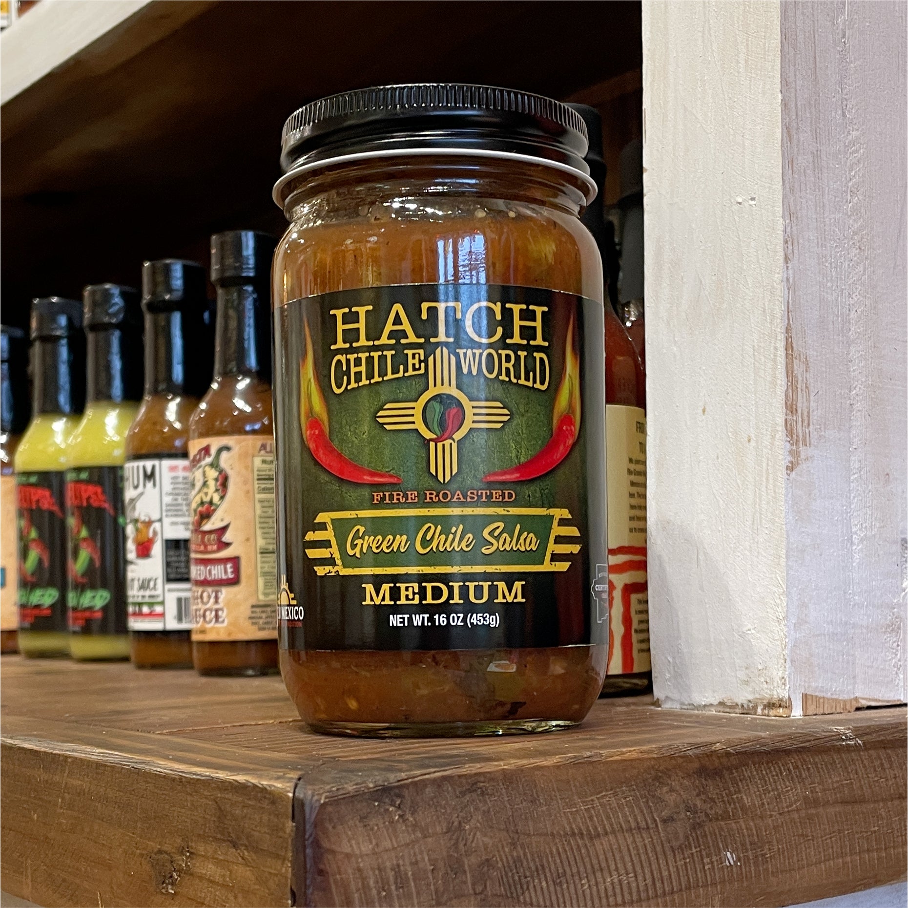 Hatch Chile World - Fire Roasted Green Chile Salsa Medium | Salsa Saint